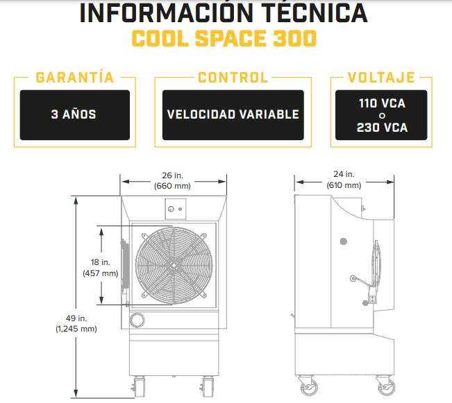 Enfriador Evaporativo Cool Space 300 Big Ass Fans – Murova
