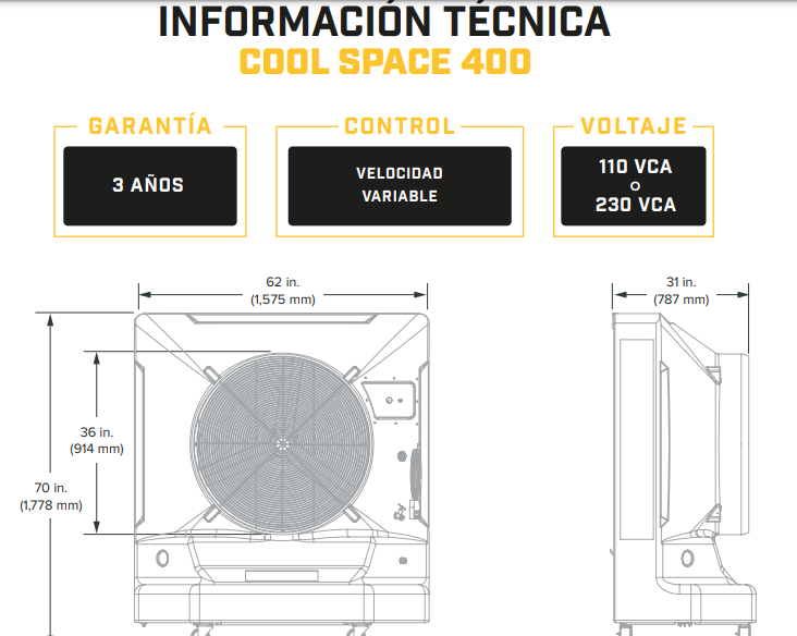Enfriador Evaporativo Cool Space 400 Big Ass Fans – Murova